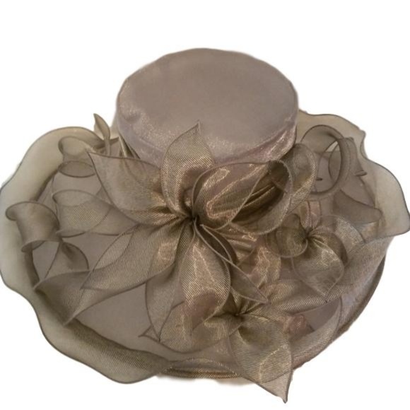 Accessories | Ladies Beautiful Gray Organza Sunday Best Hat | Poshmark
